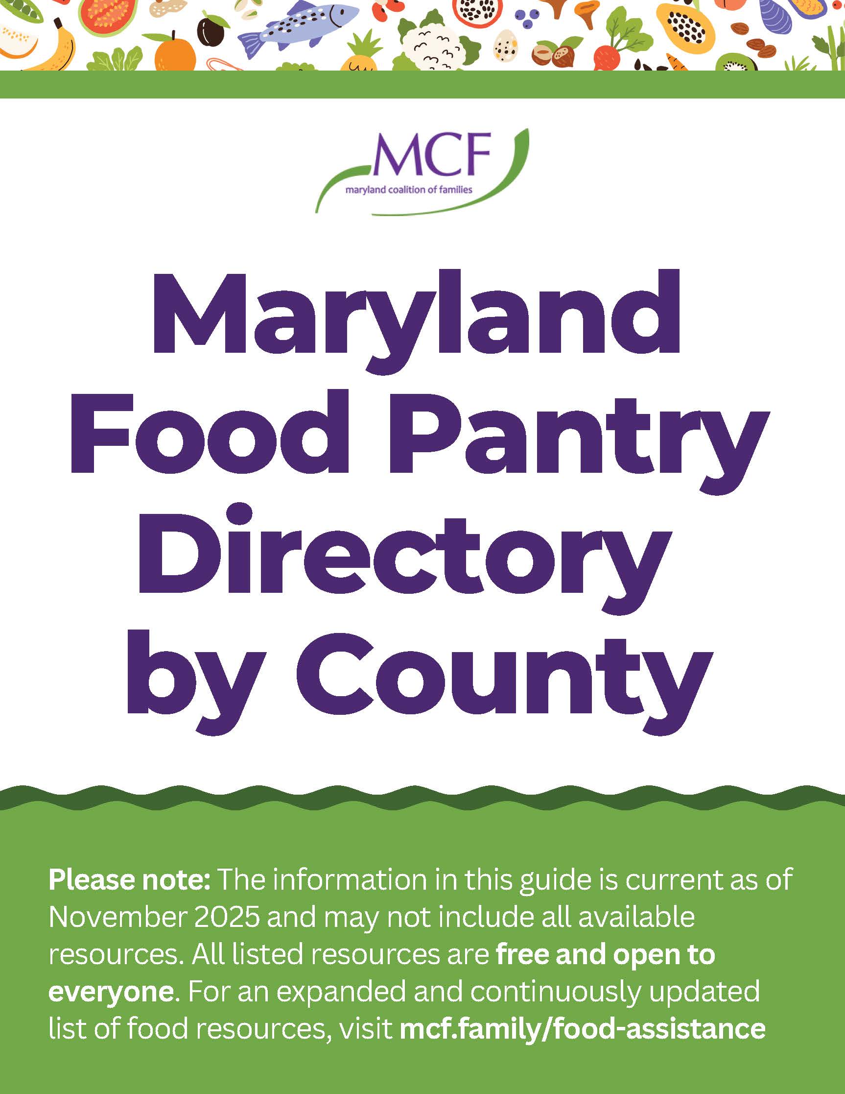 Directory of Food Pantry Resources - Maryland Coalition of Families