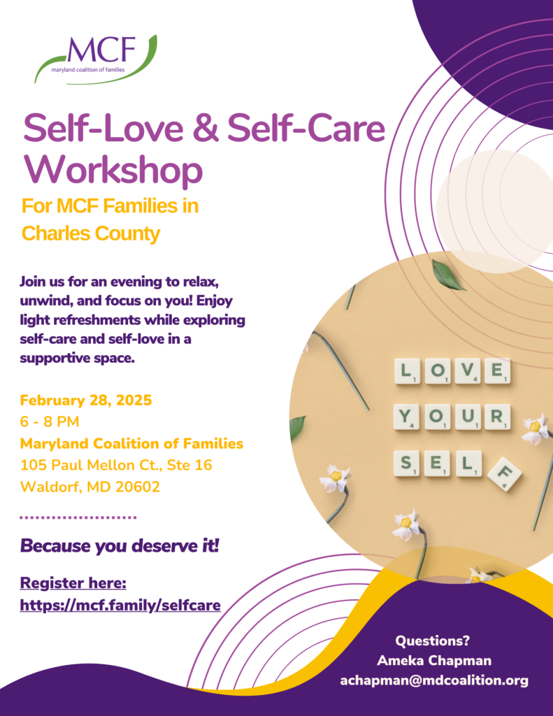 Self-Love & Self-Care Workshop - Maryland Coalition of Families